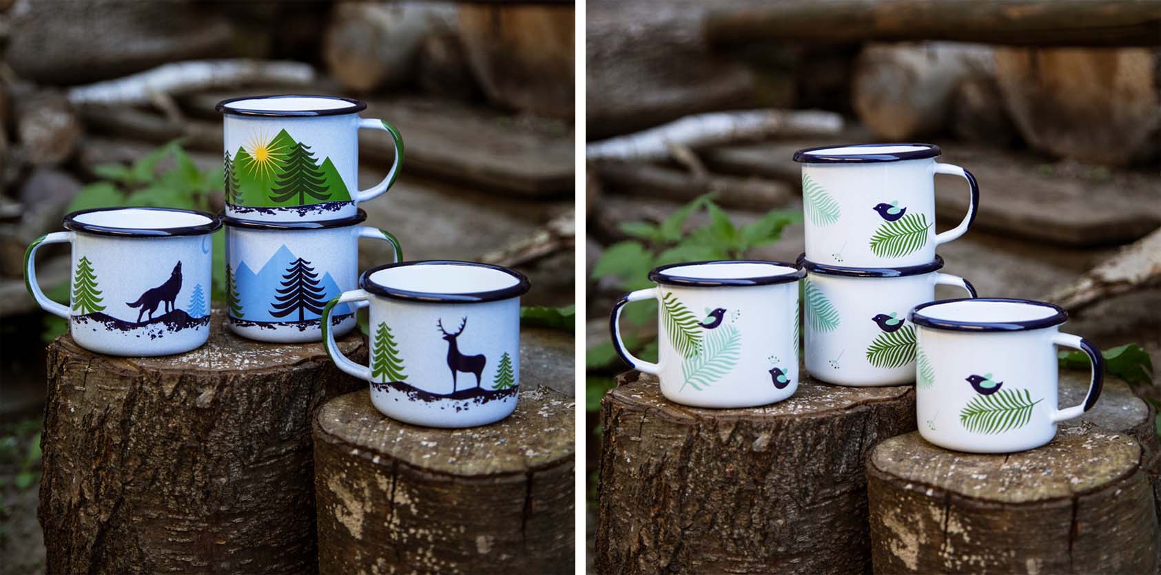 Emaille Becher und Tassen für Outdoorfans // take an adVANture